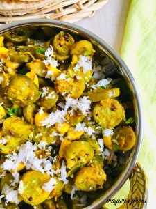 274. sweet corn and tindora shaak (vegetable) - Mayuri's Jikoni