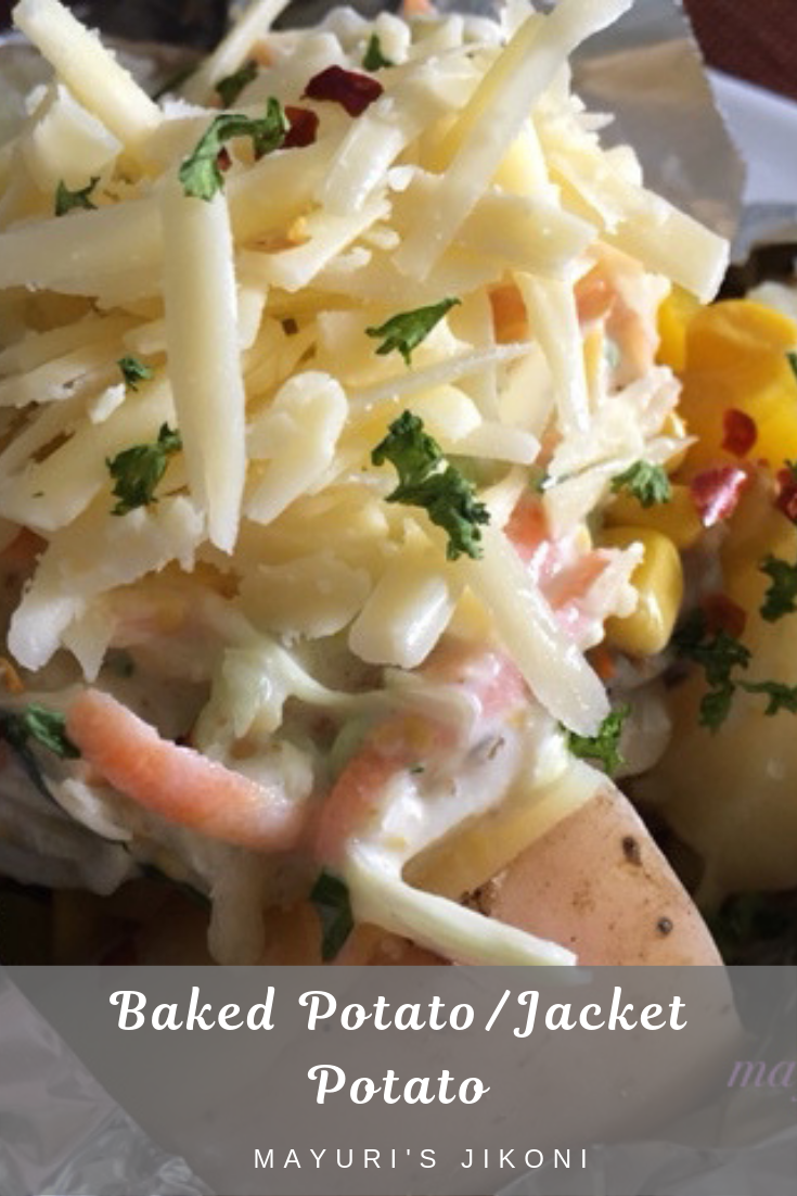 Baked Potato /Jacket Potato - Mayuri's Jikoni baked, barbecue, cheese ...