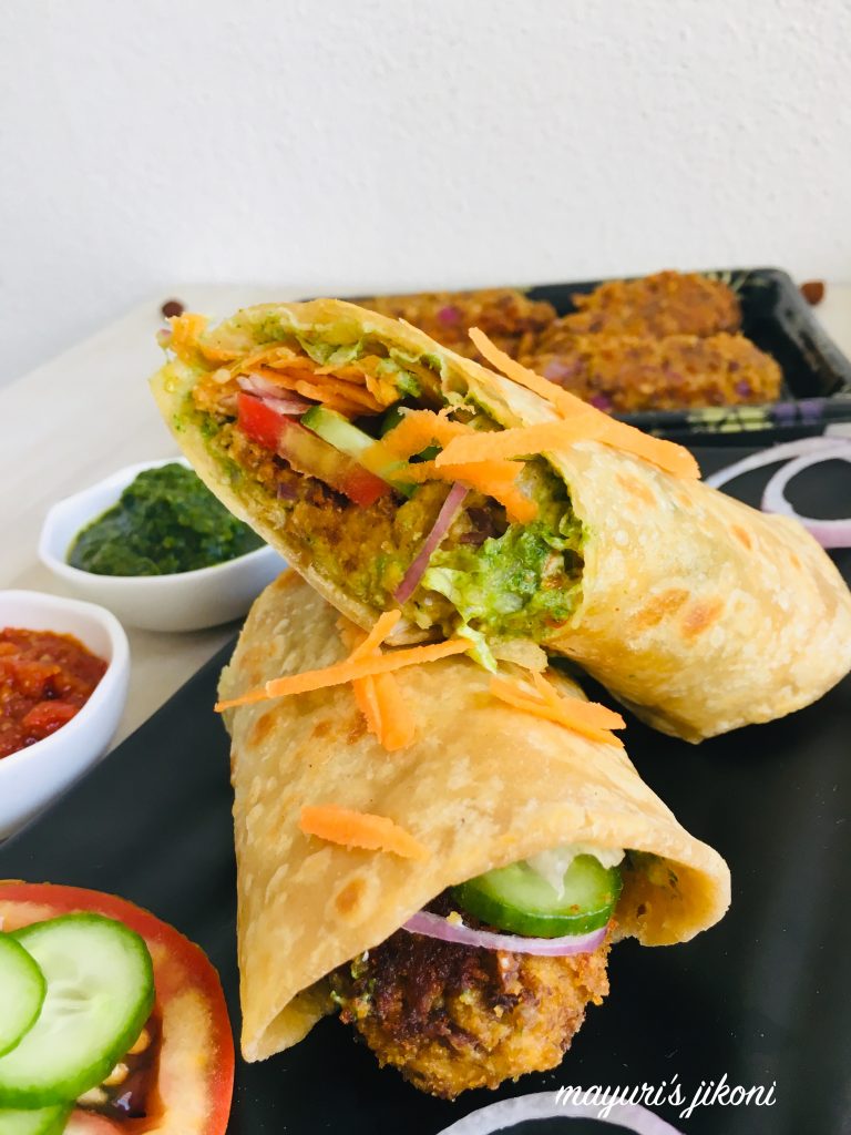 Veg Kebab Paratha - Mayuri's Jikoni