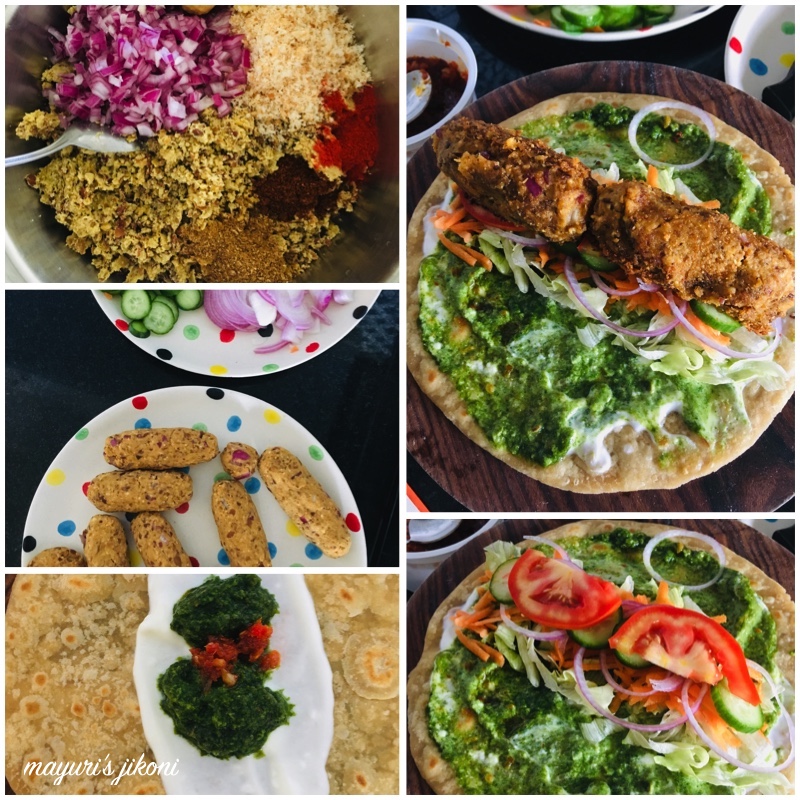 Veg Kebab Paratha - Mayuri's Jikoni chickpeas, indiancuisine, Kebab ...