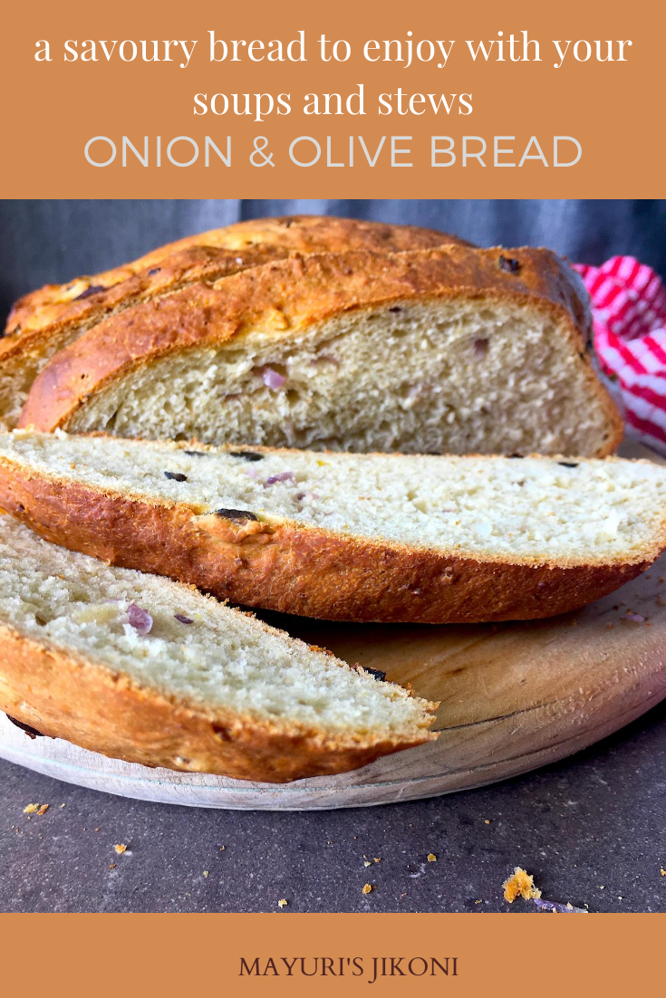Onion & Olive Bread - Mayuri's Jikoni bread, cheese, home baked ...